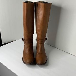 Frye Melissa Gore Cognac Leather Riding Boots Women - Gem